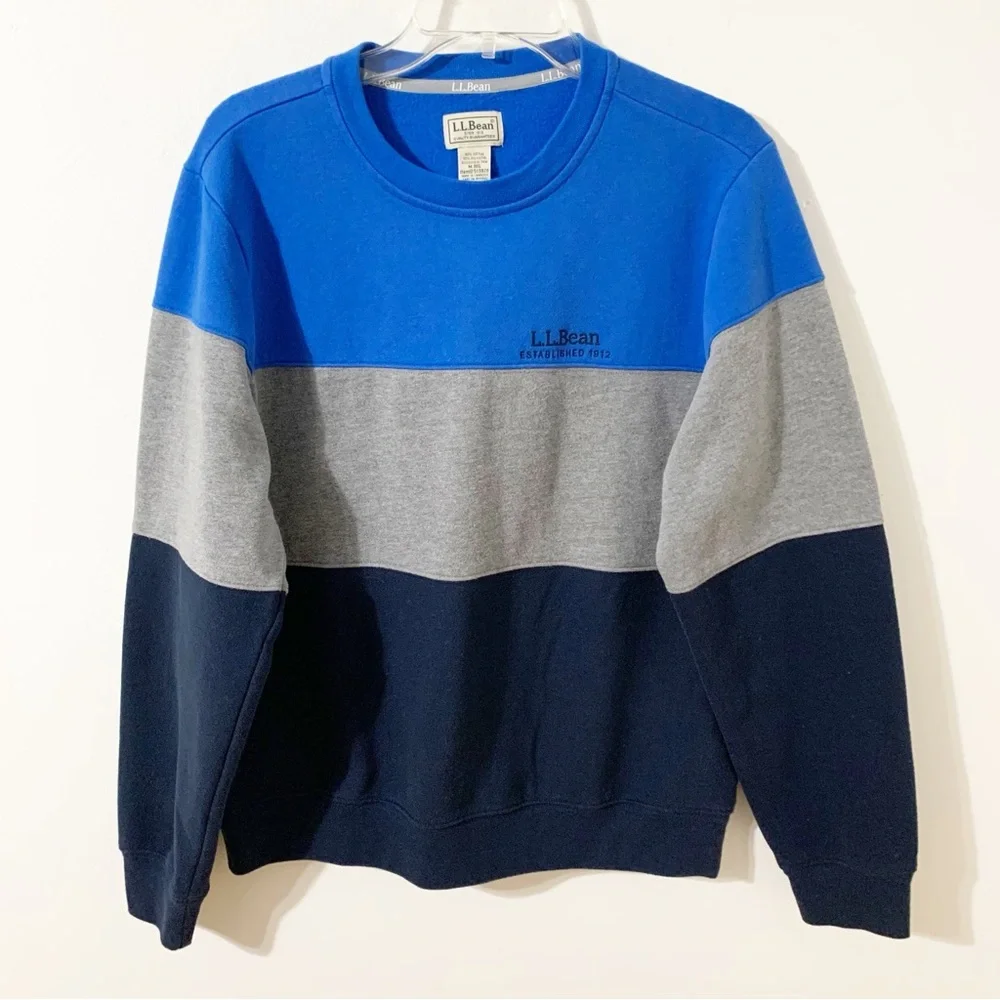 L.L. Bean | Shirts | Ll Bean Classic 912 Colorblock Crewneck Sweatshirt ...